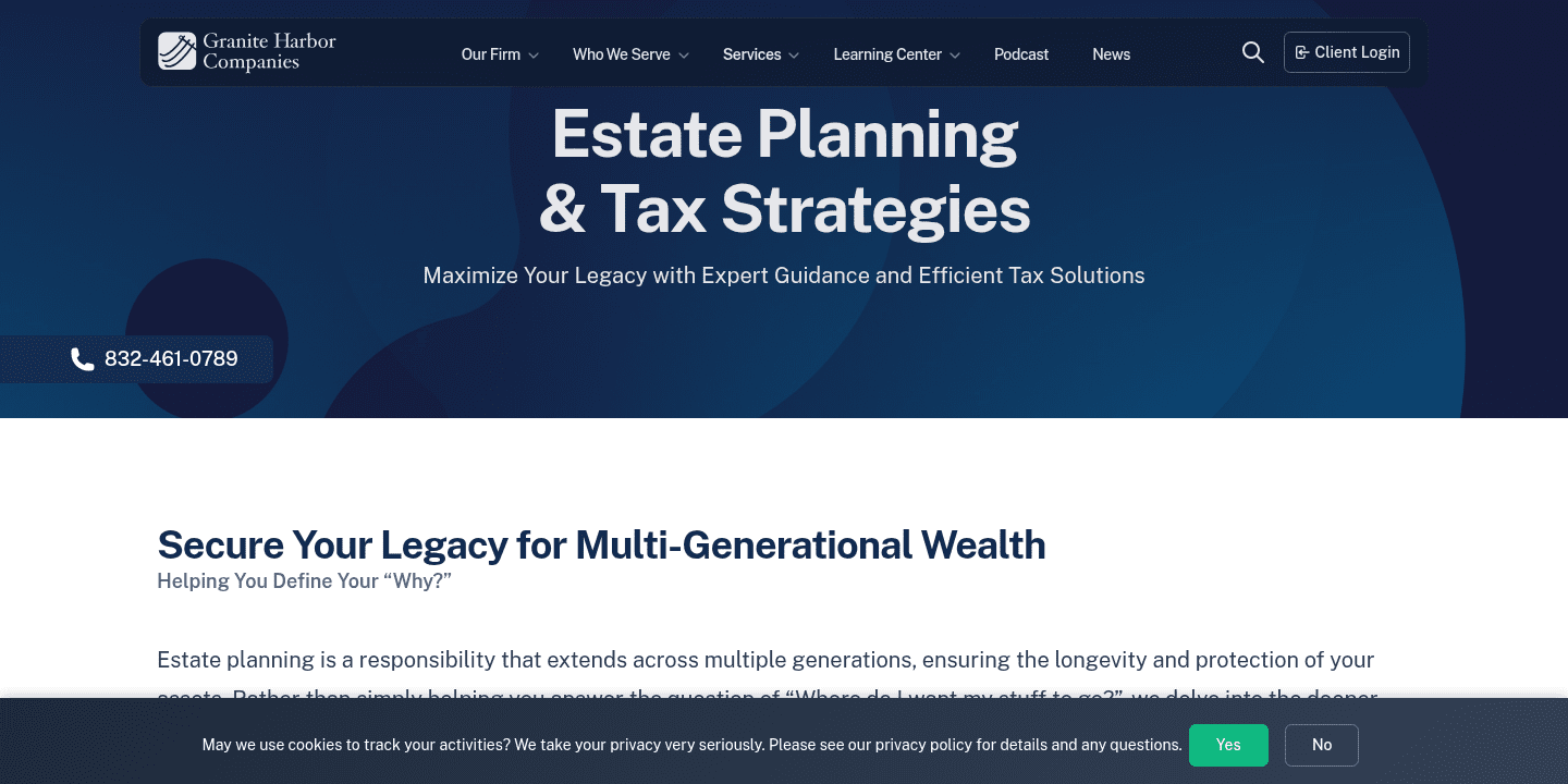 Estate Planning & Tax Strategies | Granite Harbor Advisors
